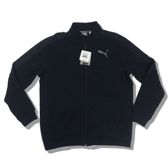 Puma | Jackets & Coats | Nwt Puma Black Fleece Lined Track Jacket B27 ...